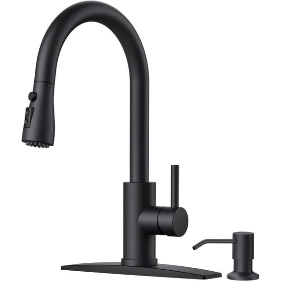 Gold Kitchen Faucet with Pull Down Sprayer, Bar High Arc Single Handle ...