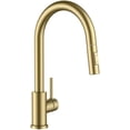 Gold Kitchen Faucet with Pull Down Sprayer, Classic High Arc Single ...
