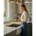 Gold Kitchen Faucet with Side Sprayer, 2-Handle High Arch SUS304 ...