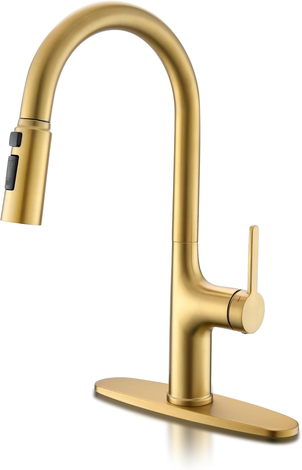 Gold Kitchen Faucets, Brushed Gold Kitchen Faucet with Pull Down ...