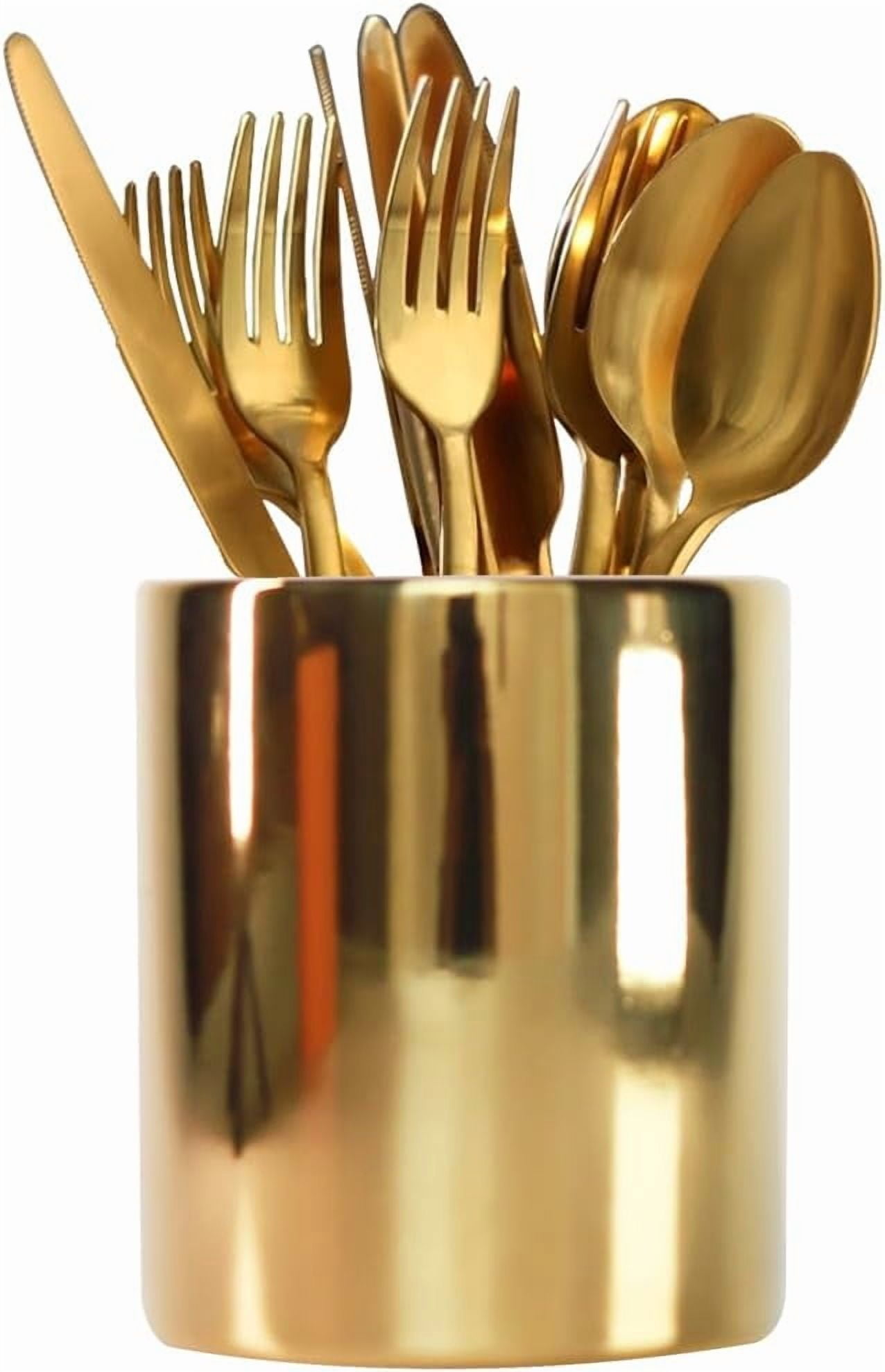 Gold Kitchen Utensil Holder for Kitchen Desk,Western tableware, Party ...
