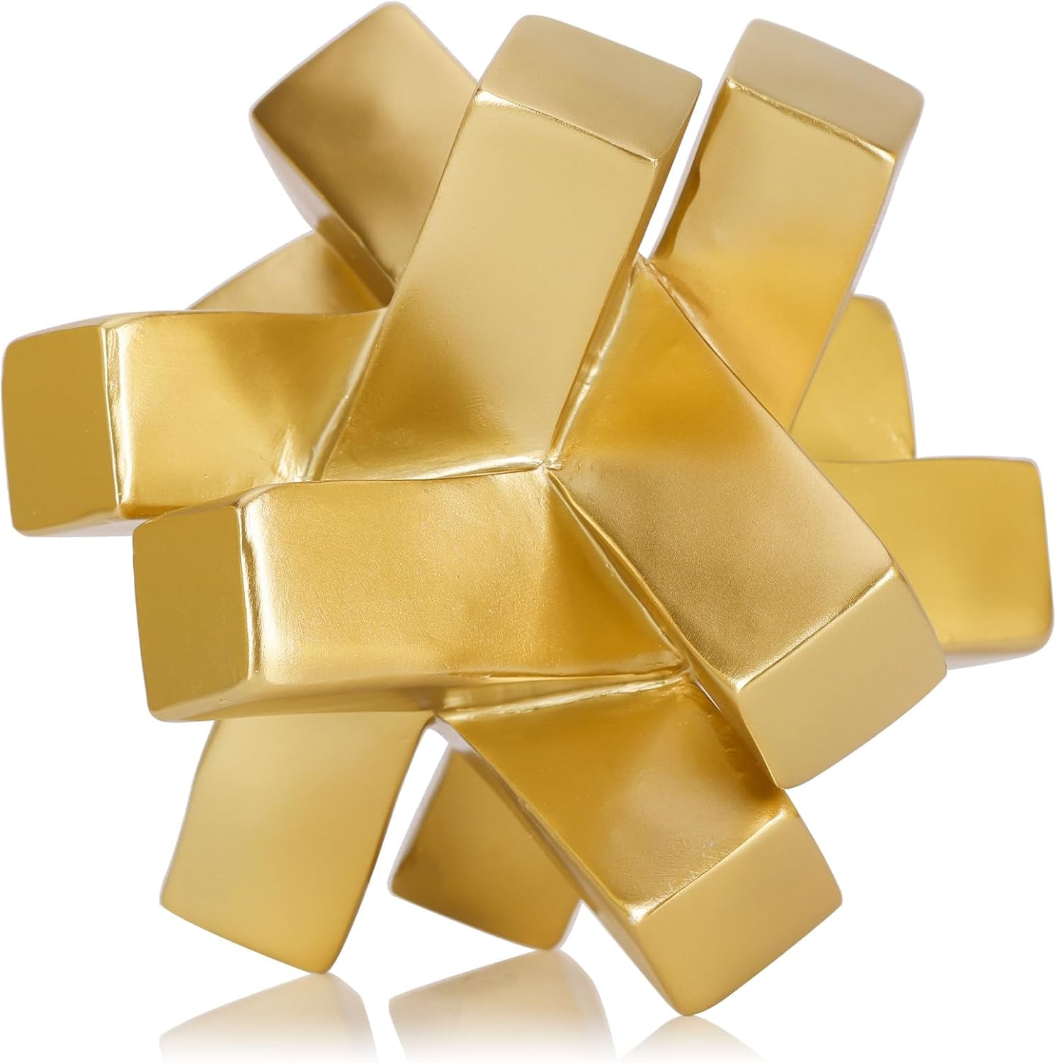 Gold Knot Decor Knick Knacks for Shelves, Gold Geometric Sculpture ...