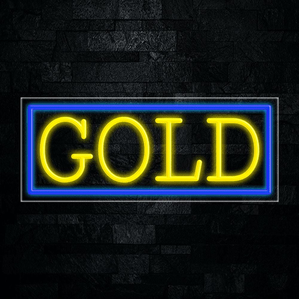 Gold-LED Neon Sign 30"L x 12"H #31194 - Walmart.com