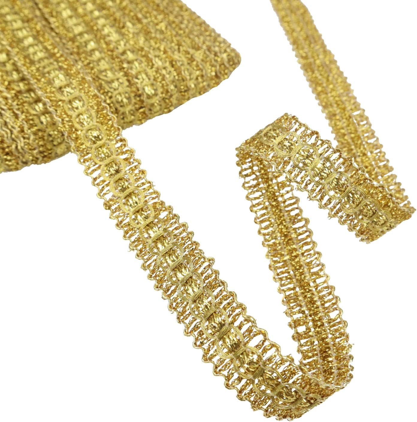 Gold Lace Trim Ribbon 18 Yards Gold Gimp Braid Scroll Braid Trim Gold ...