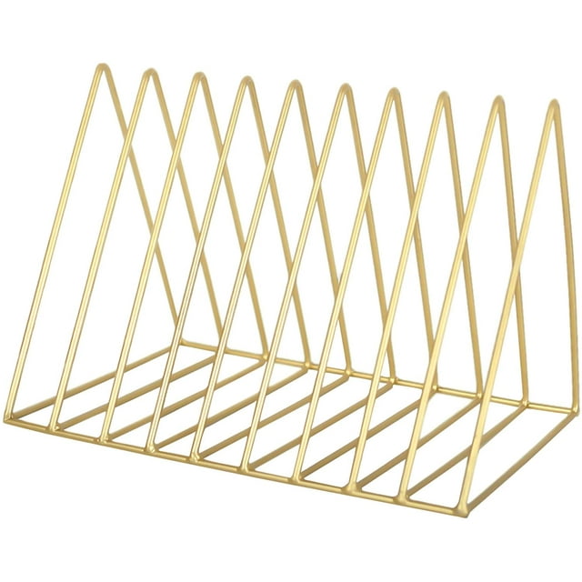 Gold Lai Li Metal Magazine Rack, Gold Magazine Rack, Triangle Desktop ...