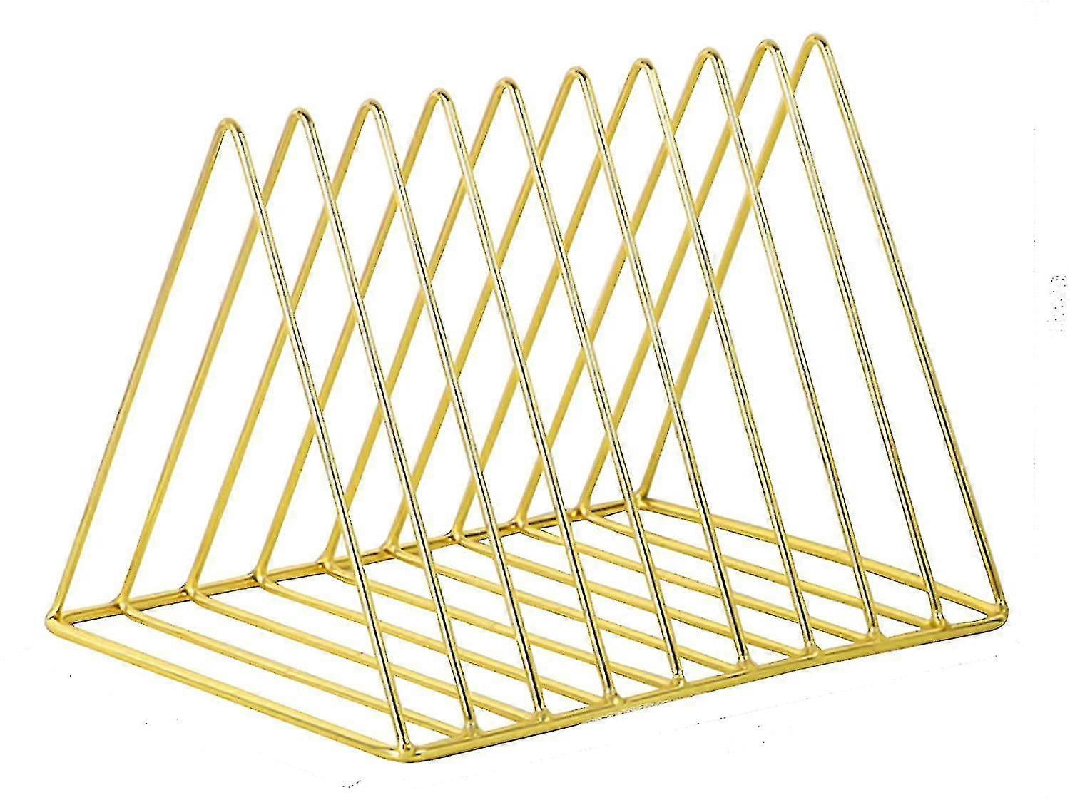 Gold Lai Li Metal Magazine Rack, Gold Magazine Rack, Triangle Desktop ...