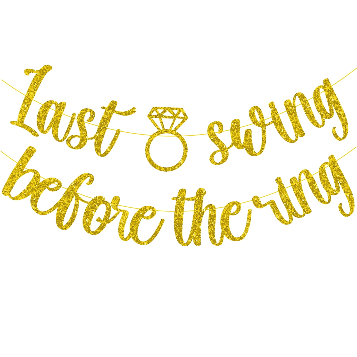Gold Last Swing Before The Ring Bachelorette Party Decorations for ...