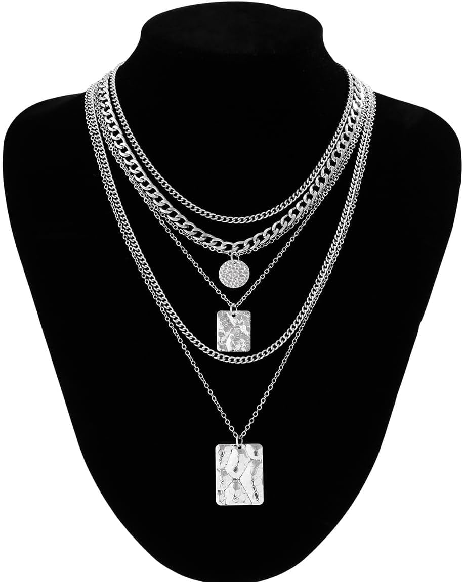 Gold Layered Necklaces for Women Chunky Gold Necklace Herringbone ...