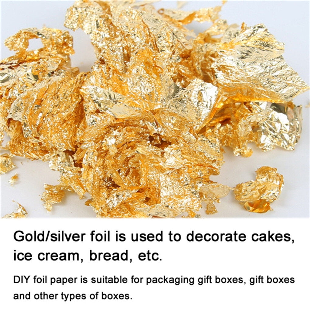 Gold Leaf Flakes for Resin Craft, 10g Gold Foil Gilding Flakes Gold Leaf Gilding Resin Flakes ...