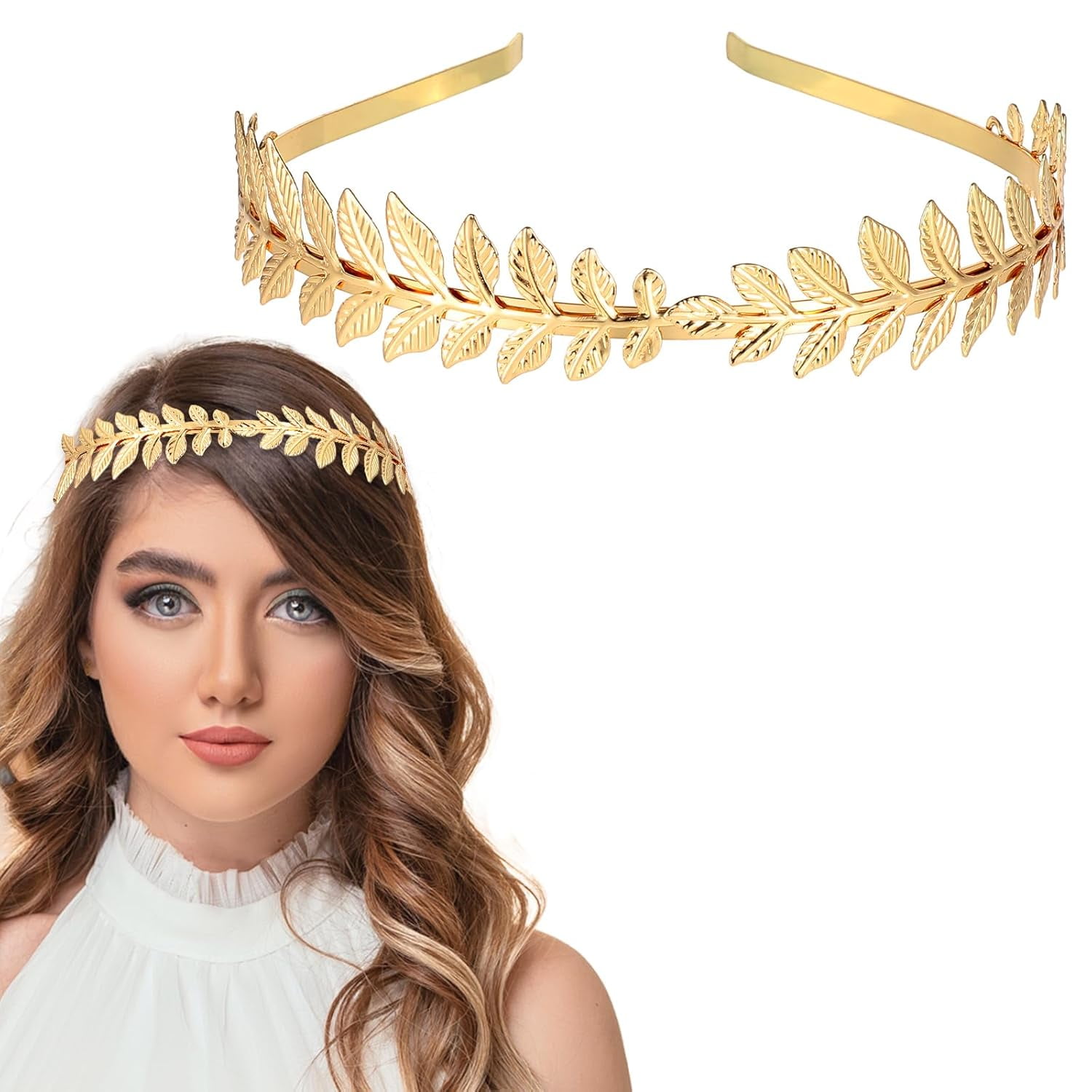 Gold Leaf Headband – Greek Goddess Gold Leaf Crown, Romantic Gold ...