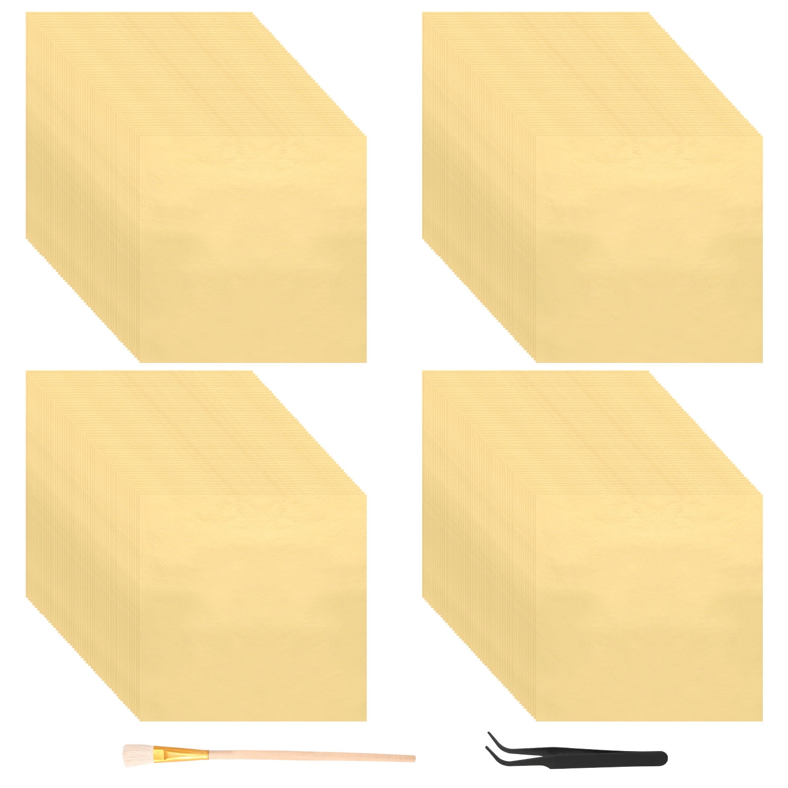 Gold Leaf Sheets Vibrant Color Gold Foil Sheets Easy to Use Embossing ...