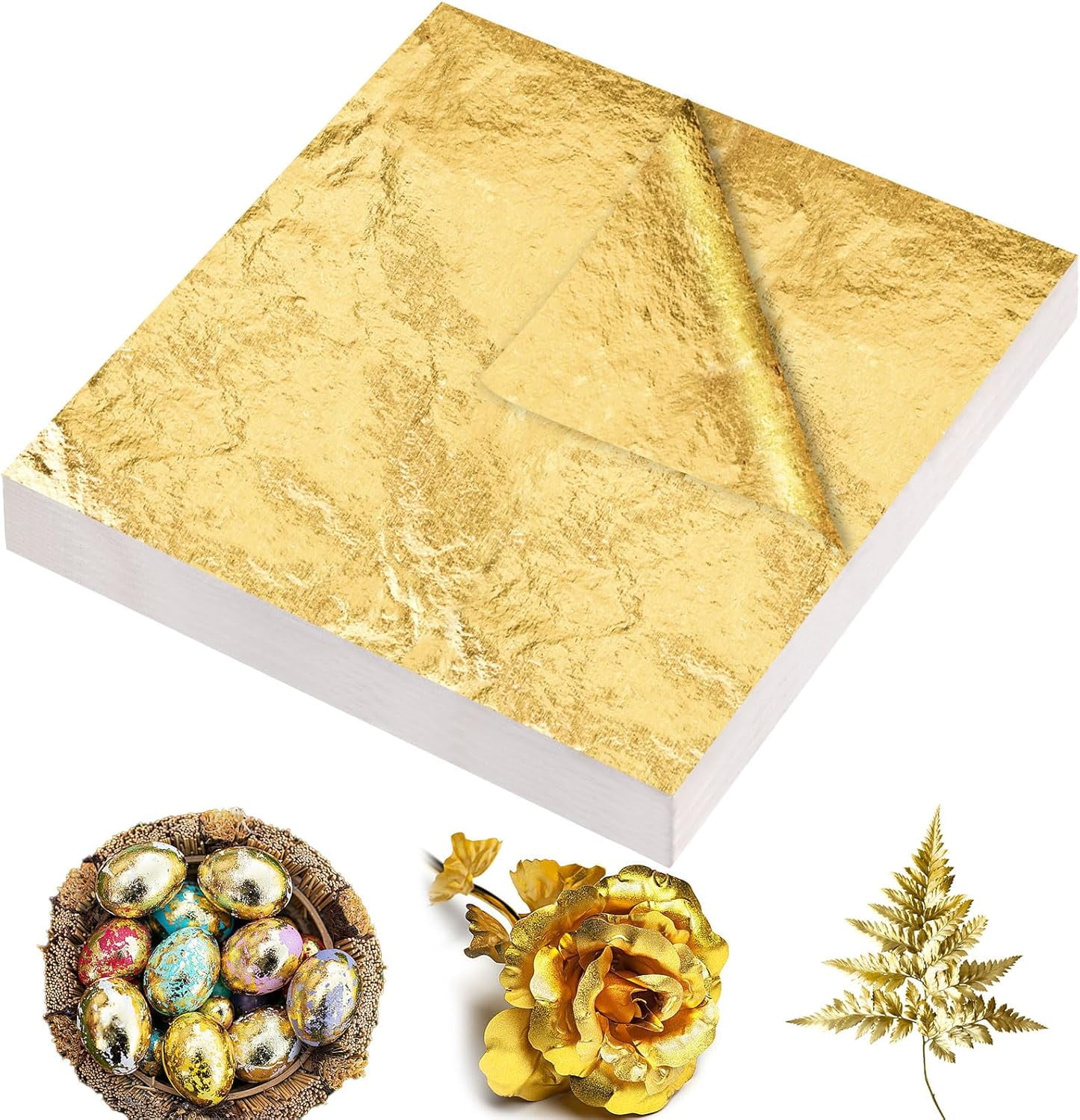 Gold Leaf Sheets for Art & DIY Projects, Gold Foil Sheets, Gold Flakes ...