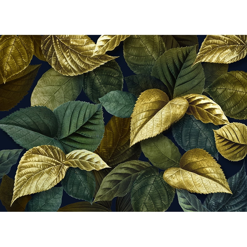 Gold Leaves Tropical Plants Photography Backdrops Props Rainforest ...