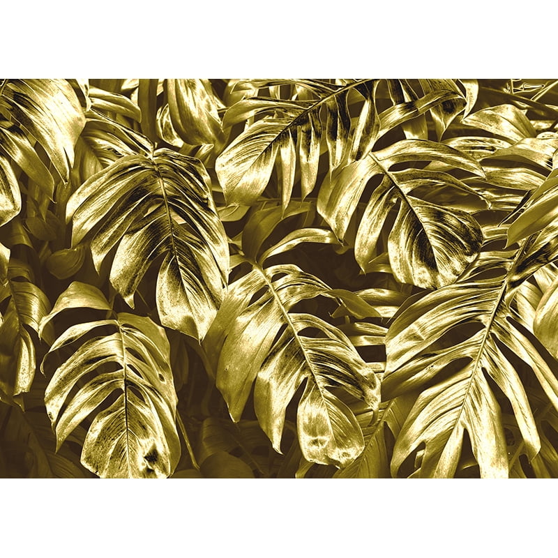 Gold Leaves Tropical Plants Photography Backdrops Props Rainforest ...