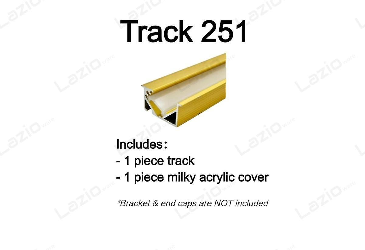 Gold Led Strip Light Aluminium U Channel/profile Track Rail Casing ...
