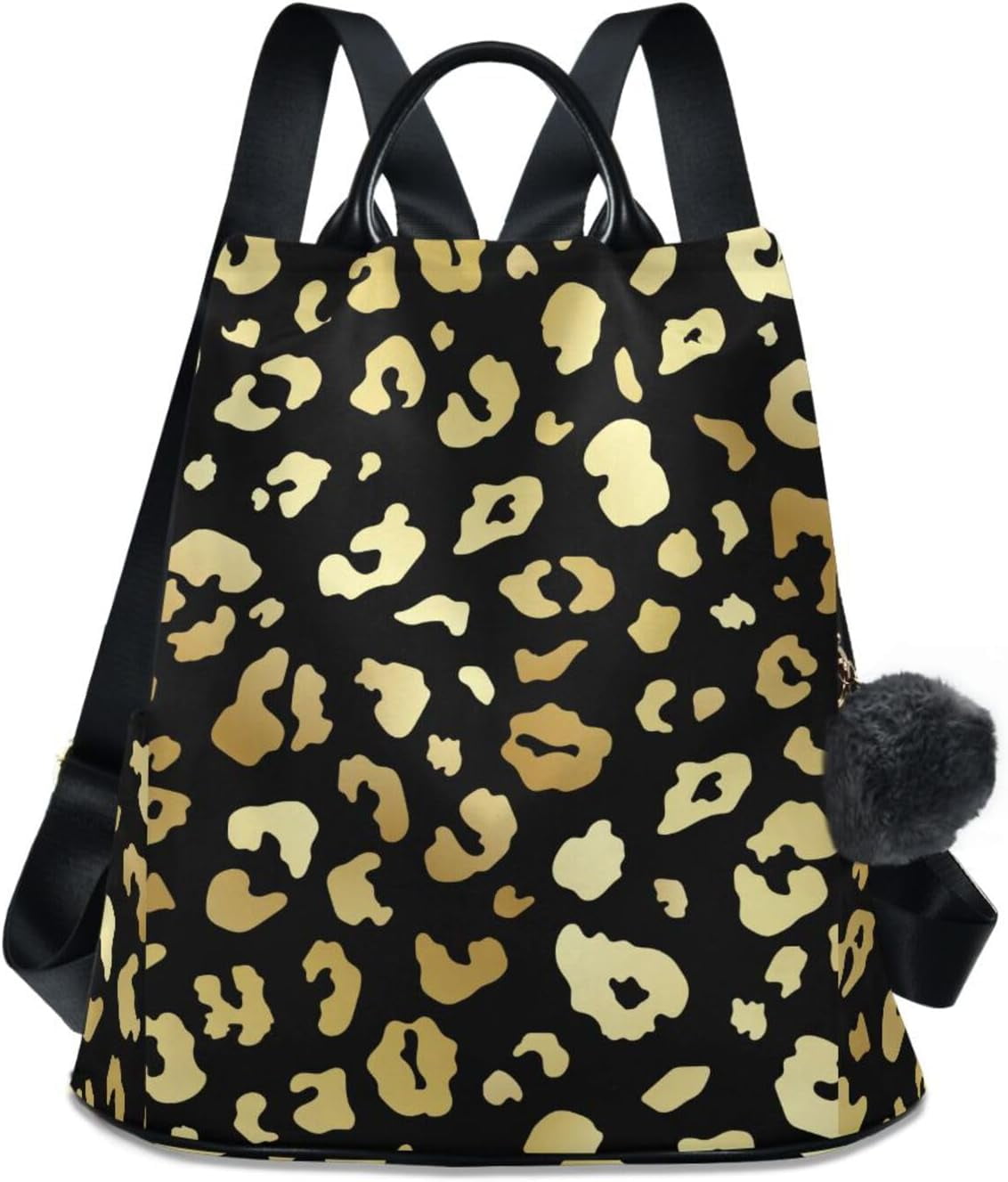 Gold Leopard Prints Cheetah Backpack Purse for Women Anti Theft Fashion ...