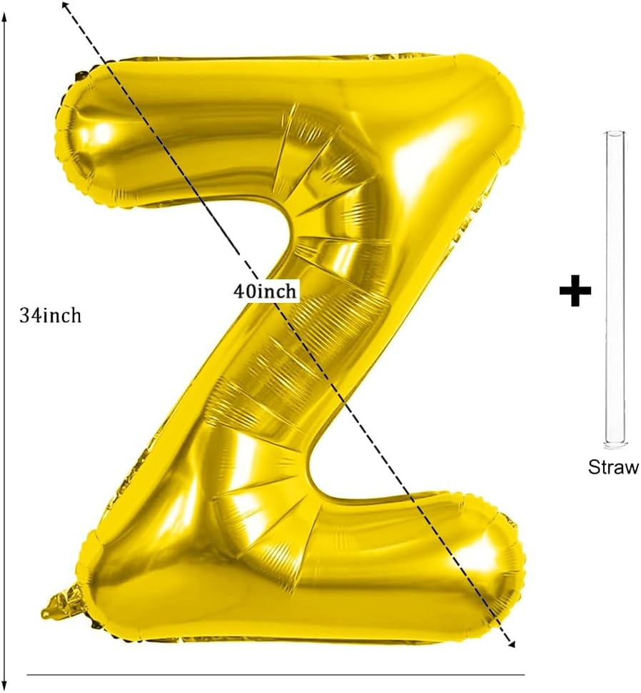 Gold Letter Balloons 40 Inch - Large Letter Balloon Aluminum Foil For ...