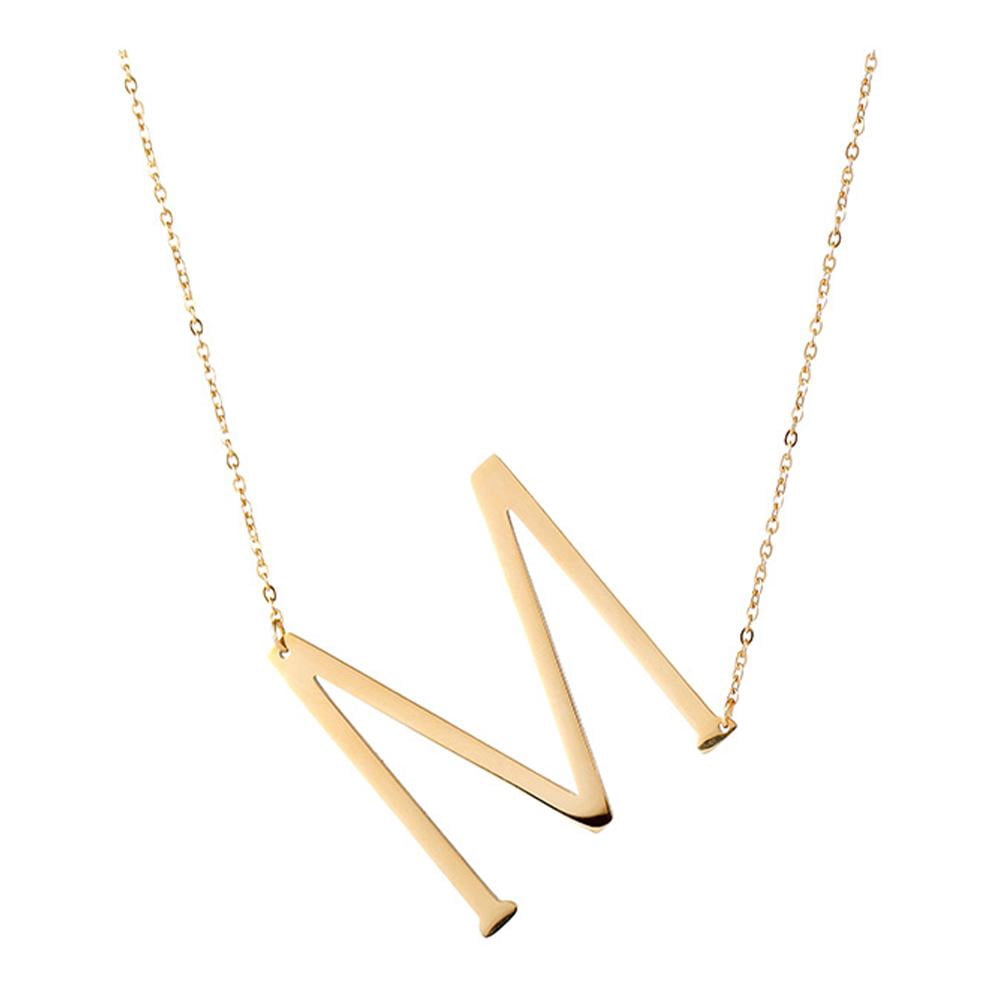 Gold Letter Mm26 Letter Abcd Necklace - Walmart.com