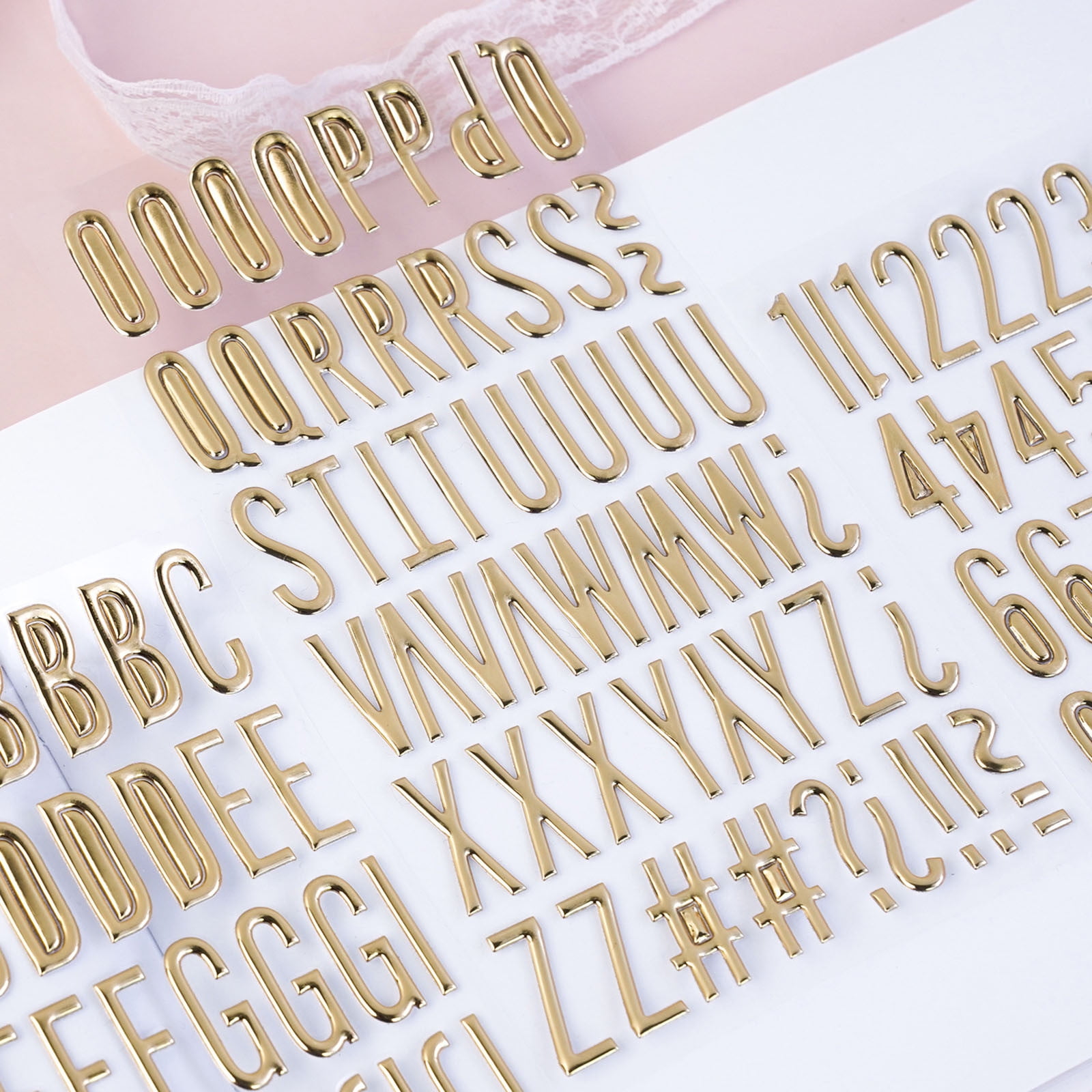 Gold Letter Stickers, English Alphabet Stickers for DIY Journaling ...