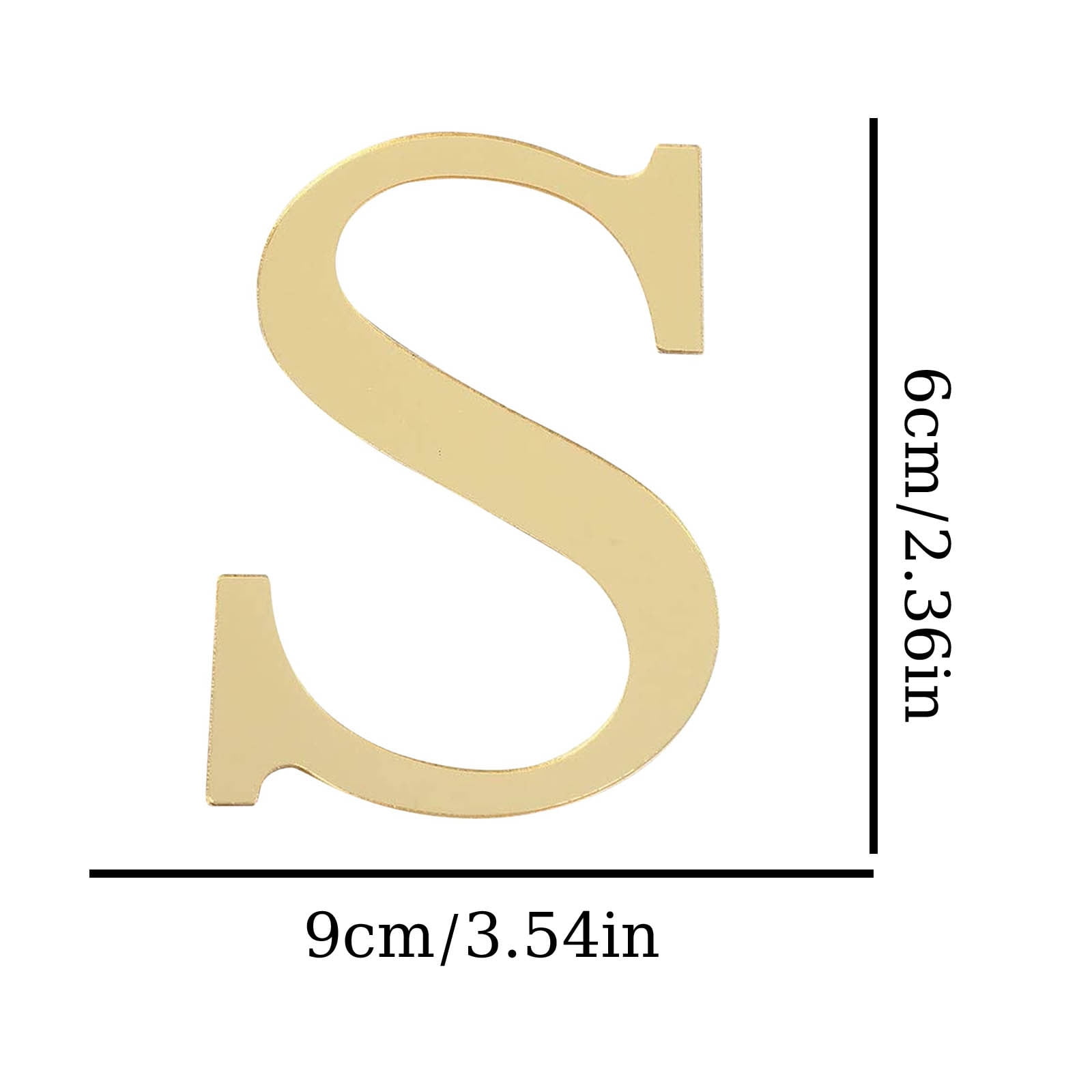 Gold Letters for Wall Stickers Gifts, Acrylic Mirror Decal Wall Decor ...