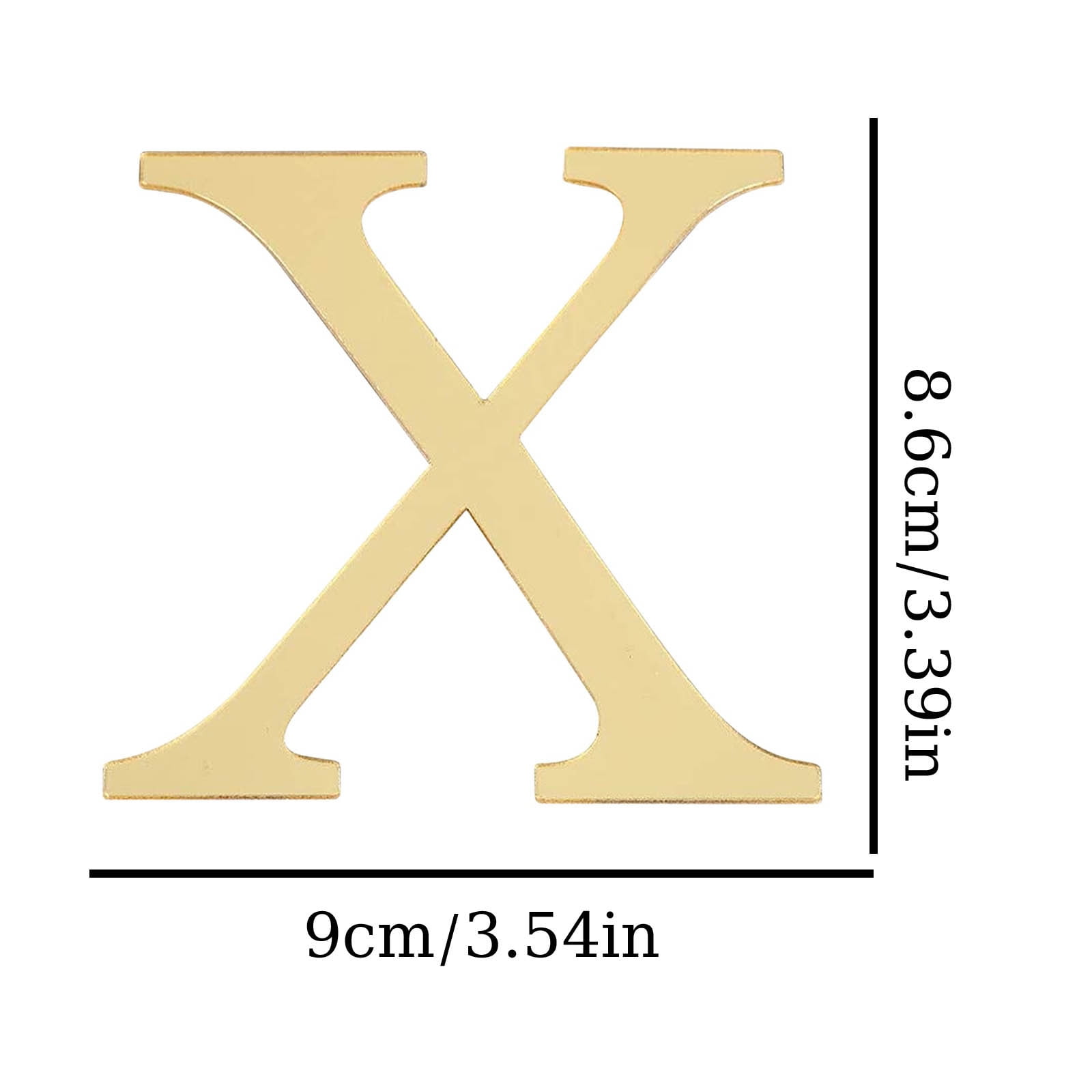 Gold Letters for Wall Stickers Gifts, Acrylic Mirror Decal Wall Decor ...