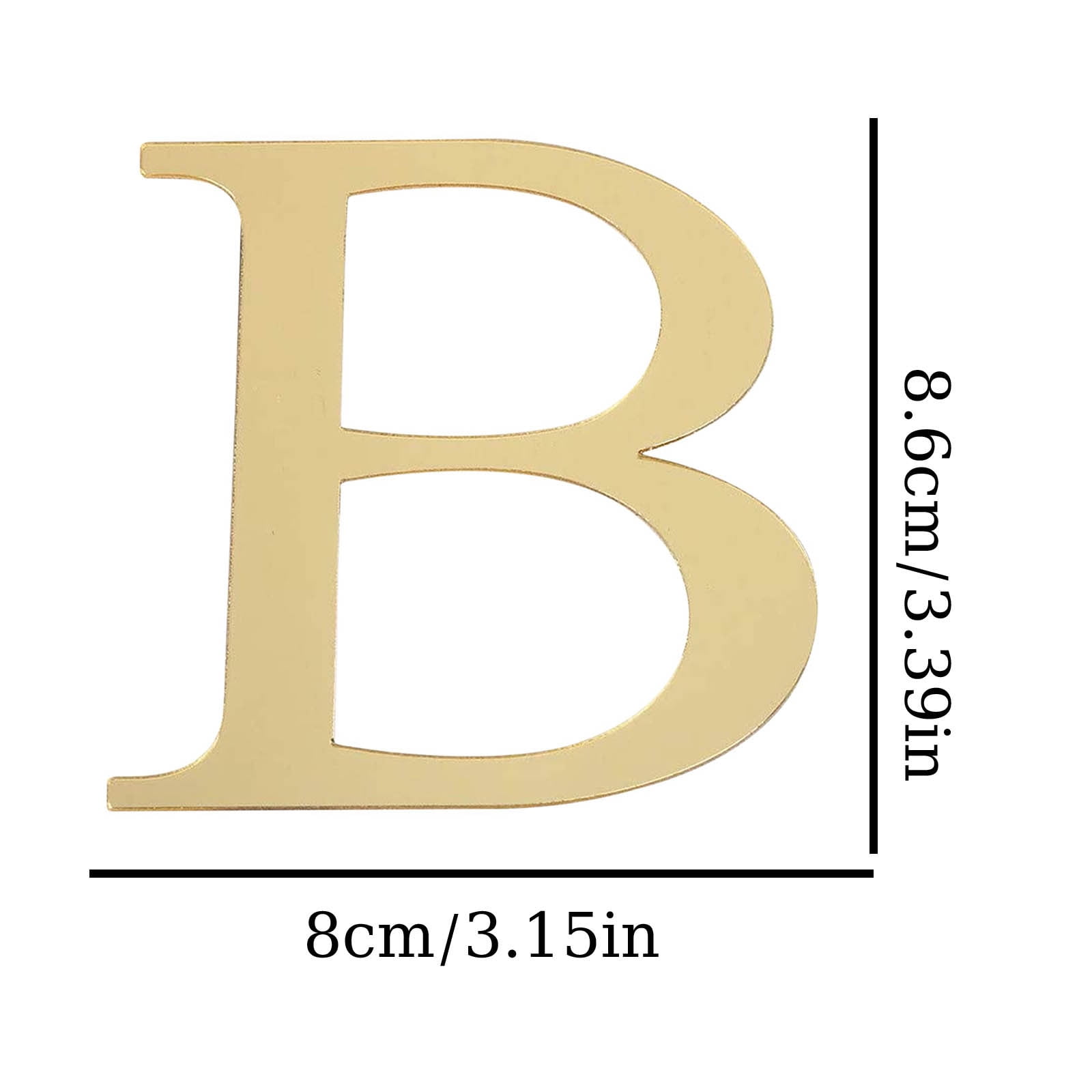 Gold Letters for Wall Stickers Gifts, Acrylic Mirror Decal Wall Decor ...