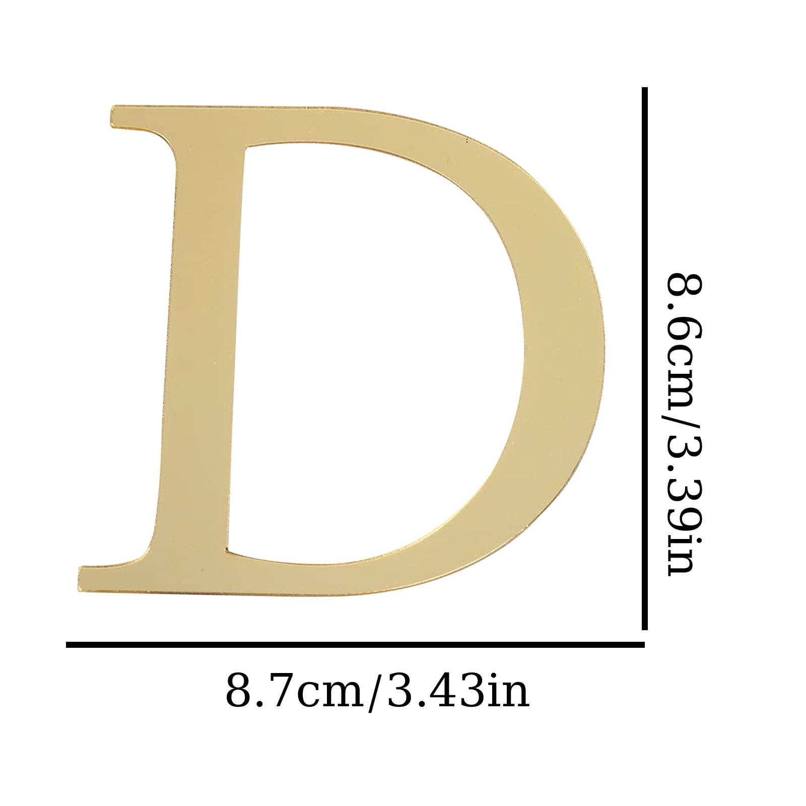 Gold Letters for Wall Stickers Gifts, Acrylic Mirror Decal Wall Decor ...