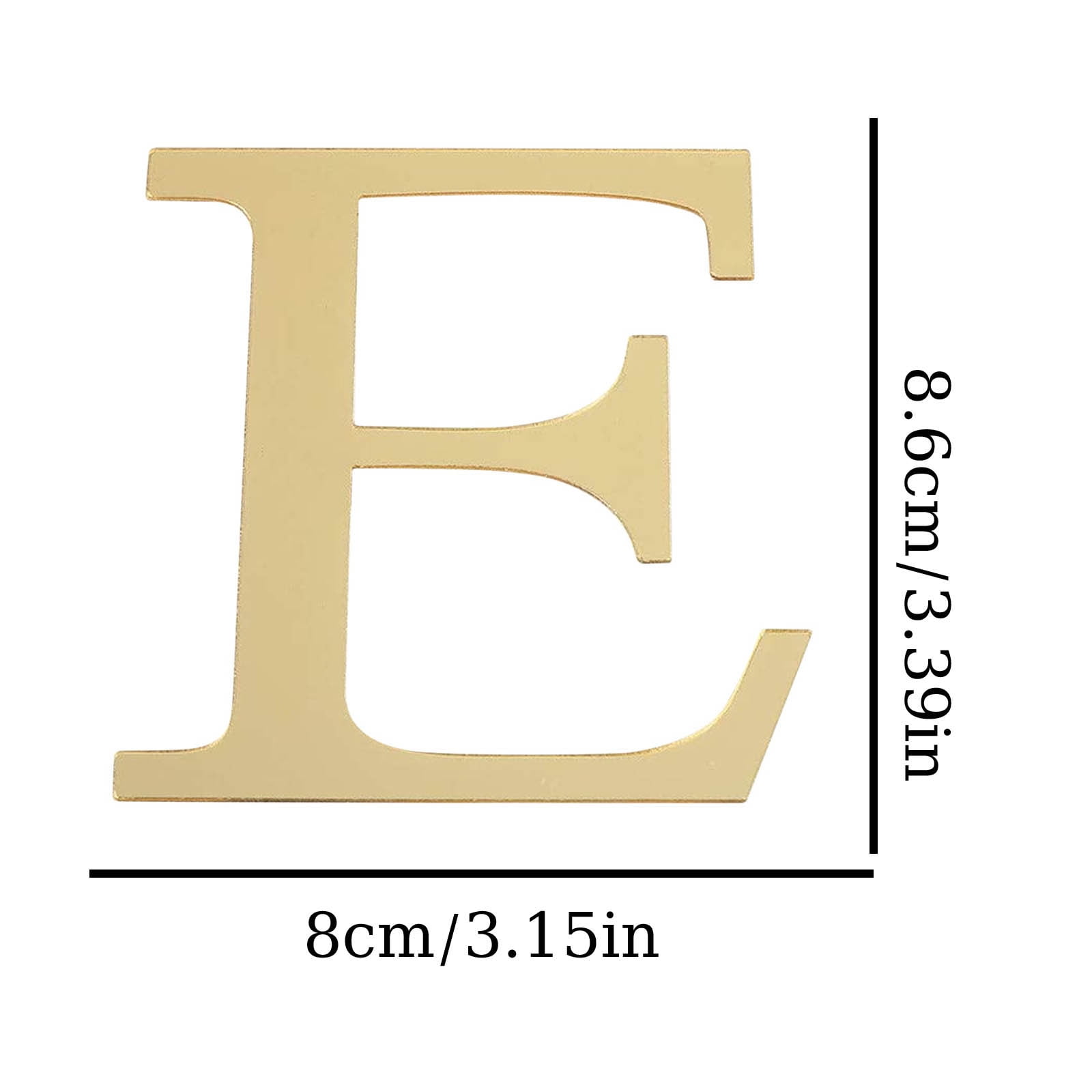 Gold Letters for Wall Stickers Gifts, Acrylic Mirror Decal Wall Decor ...