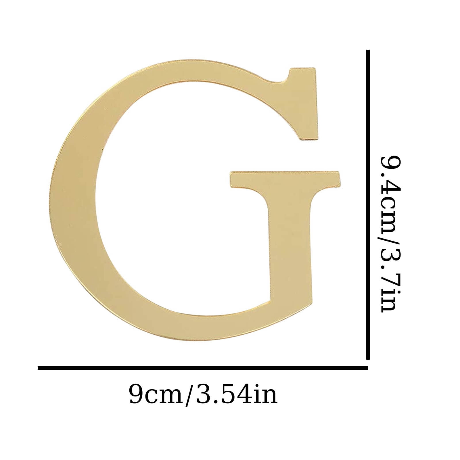 Gold Letters for Wall Stickers Gifts, Acrylic Mirror Decal Wall Decor ...