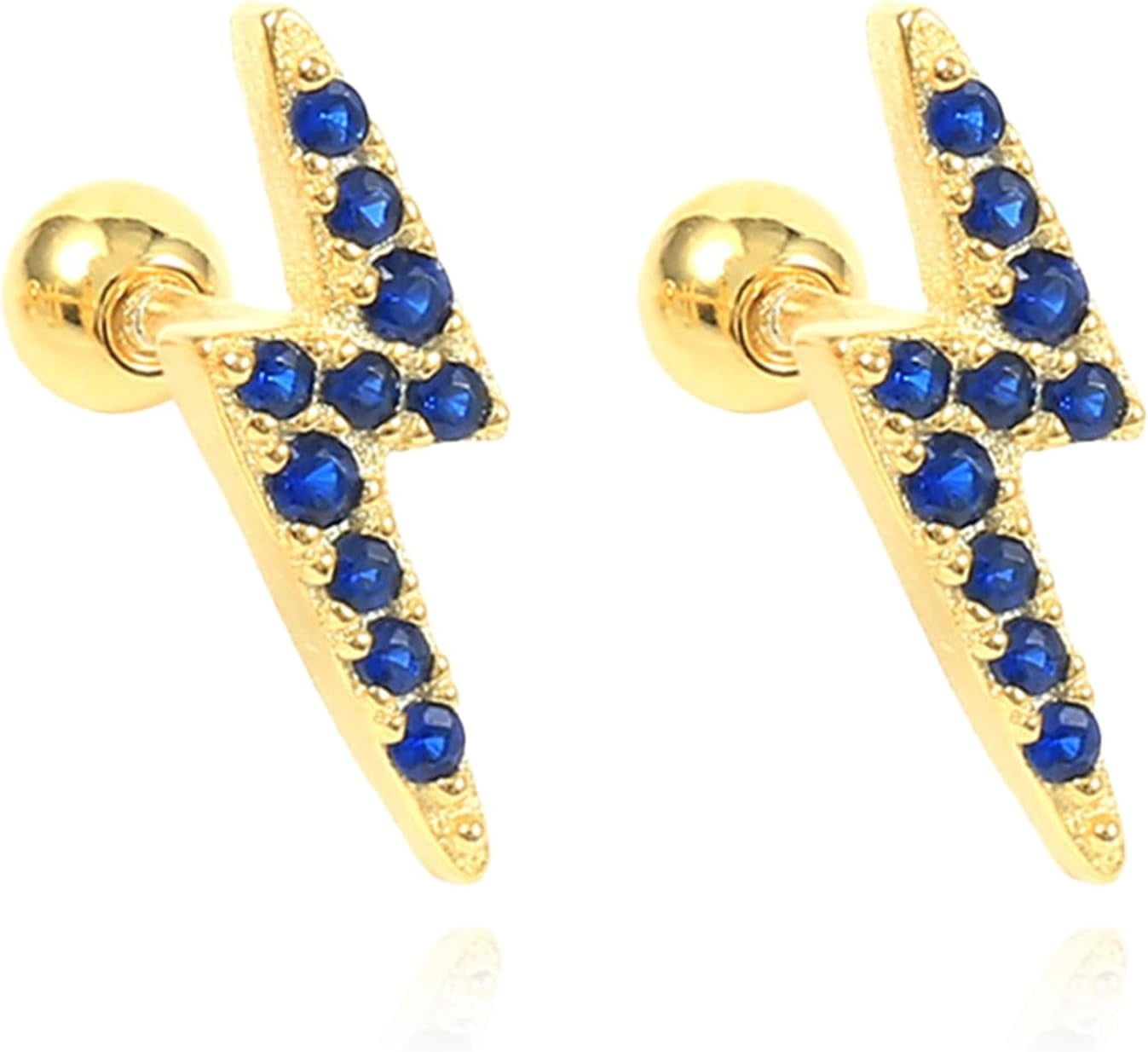 Gold Lightning Bolt Flash Thunder Earrings Lightweight Lightning Bolt ...