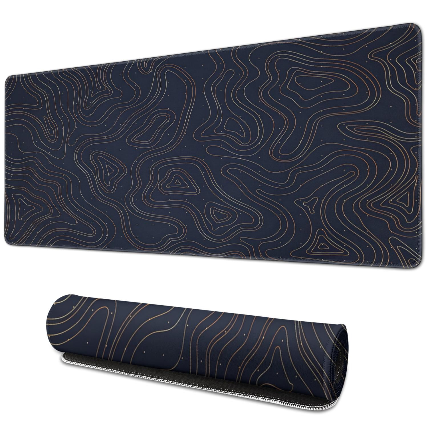 Gold Lines and DotsLine Theme mousepad Gamingwaterproofwashable for ...