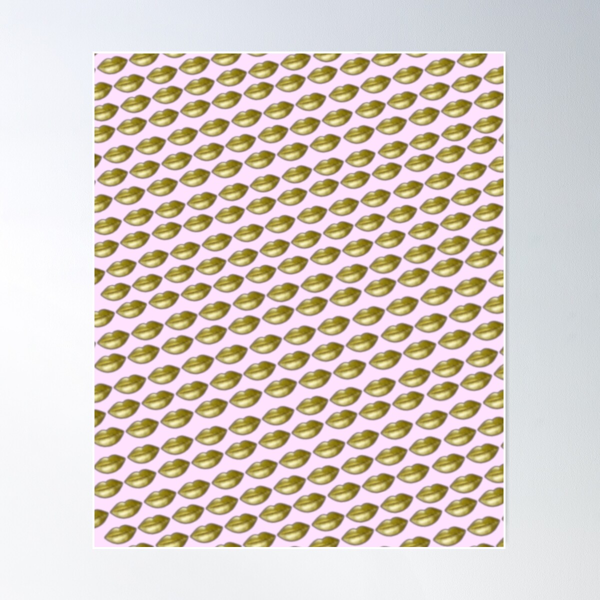 Gold Lips Poster Wall Art, Modern Wall Decor For Living Room Bedroom ...