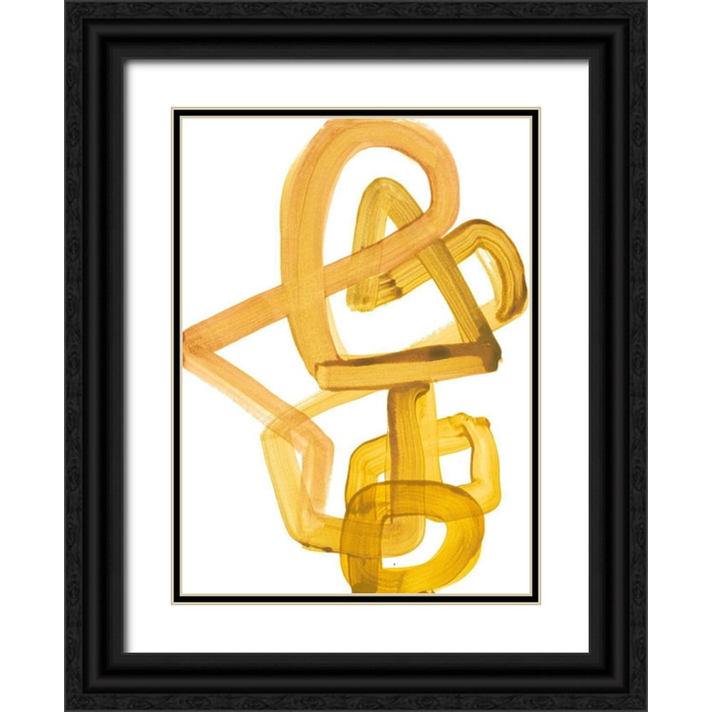 Gold, Lora 11x14 Black Ornate Wood Framed with Double Matting Museum ...