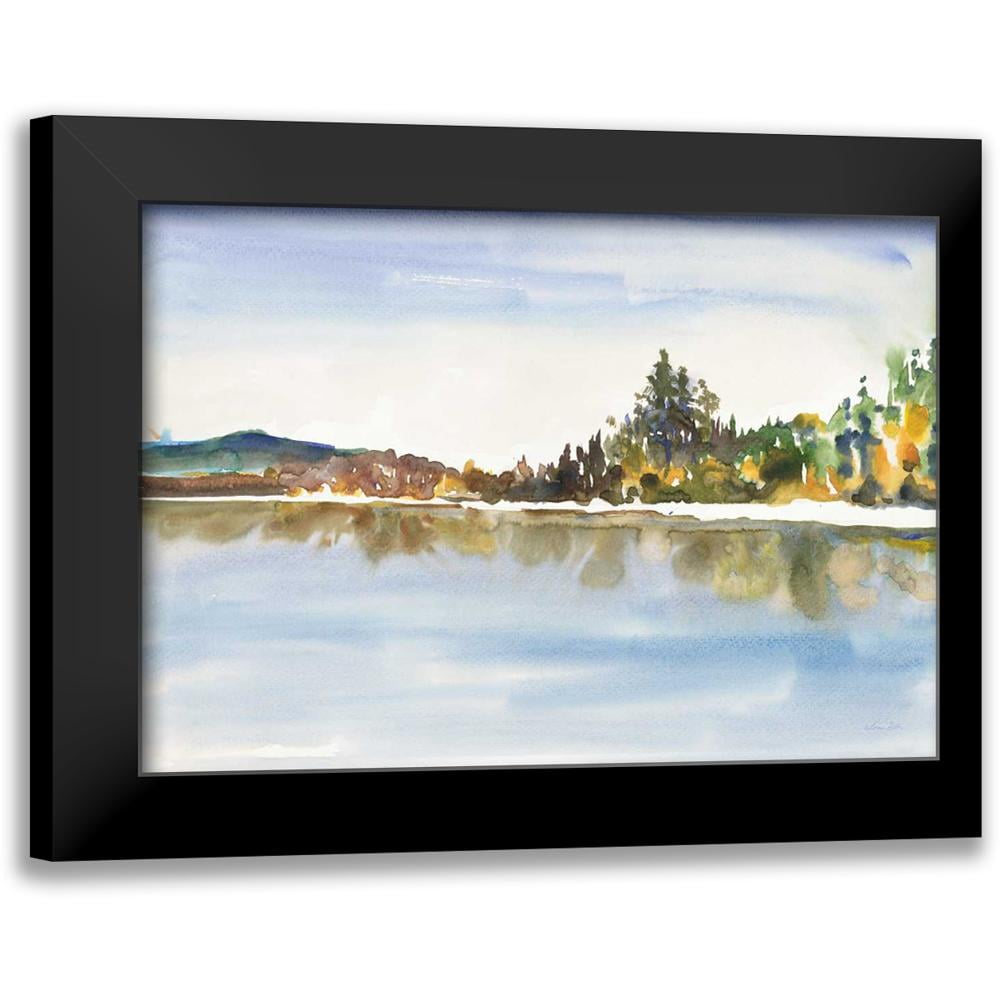 Gold, Lora 14x11 Black Modern Framed Museum Art Print Titled - Lakeside ...