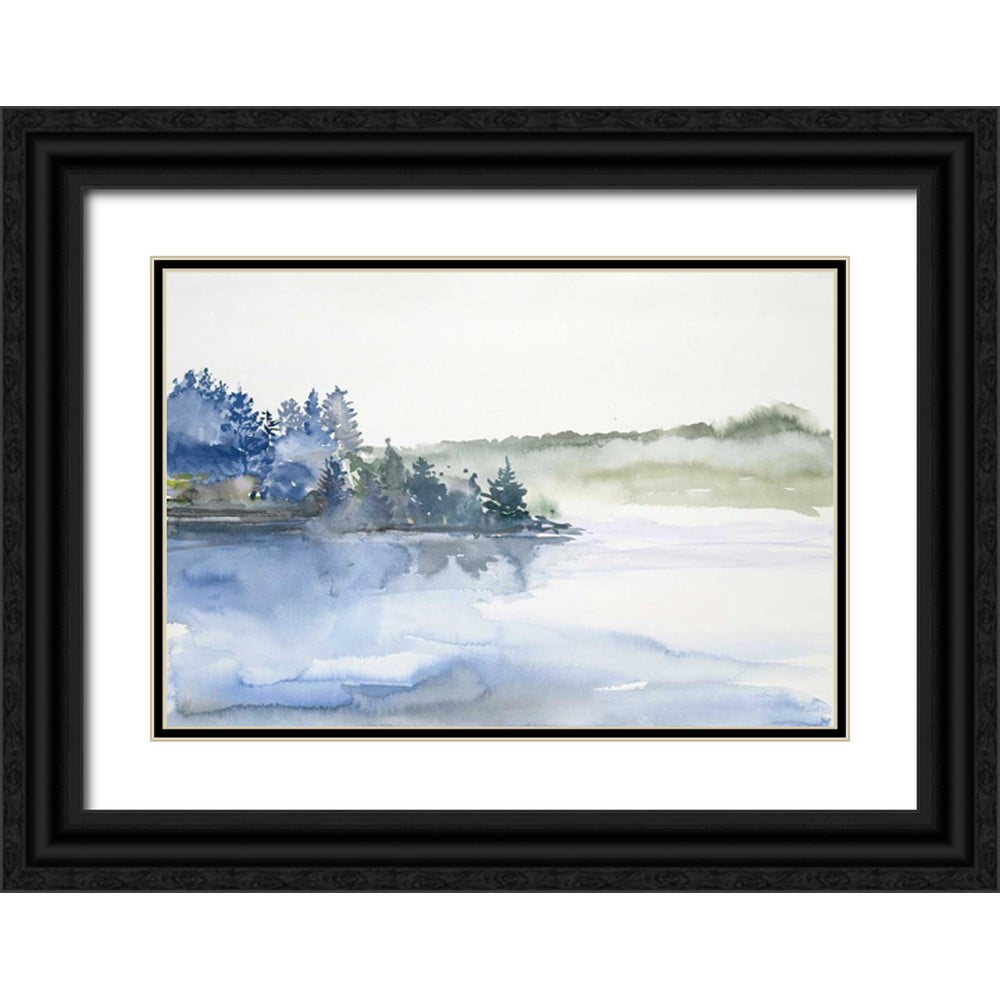 Gold, Lora 14x11 Black Ornate Wood Framed with Double Matting Museum ...