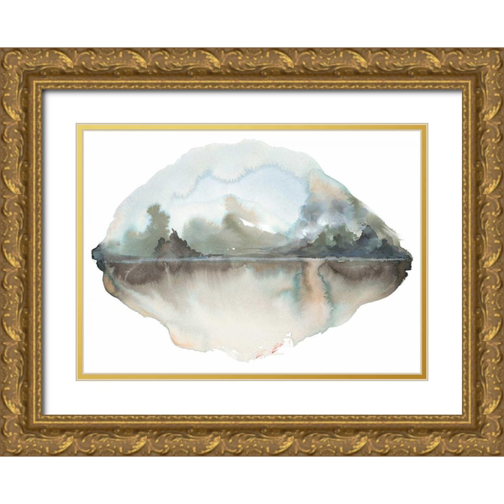 Gold, Lora 14x11 Gold Ornate Wood Framed with Double Matting Museum Art ...
