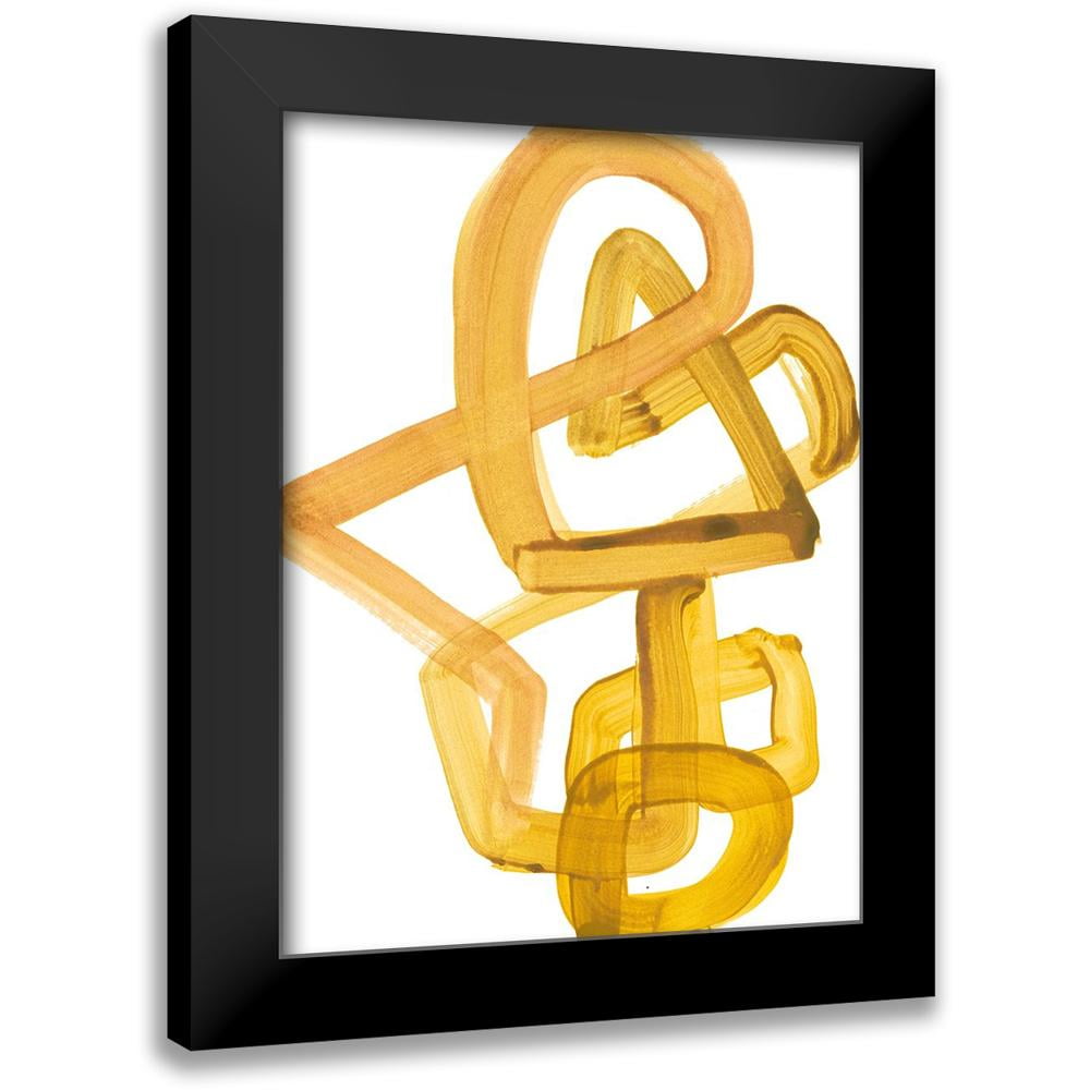 Gold, Lora 14x18 Black Modern Framed Museum Art Print Titled - Gestural ...