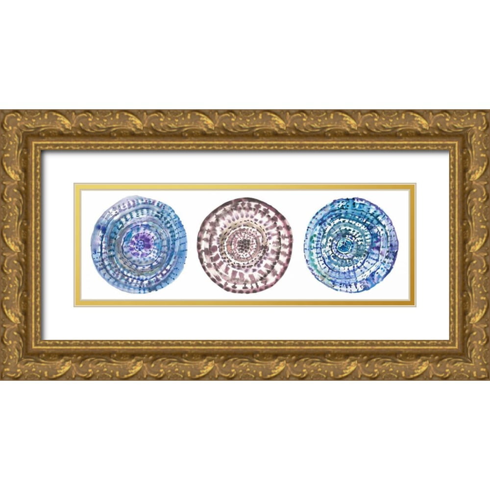 Gold, Lora 14x7 Gold Ornate Wood Framed with Double Matting Museum Art ...