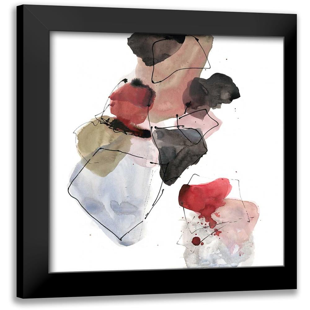 Gold, Lora 15x15 Black Modern Framed Museum Art Print Titled - Gestural ...