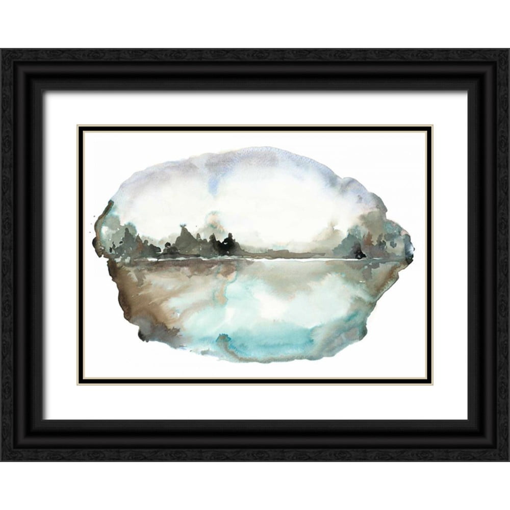 Gold, Lora 18x14 Black Ornate Wood Framed with Double Matting Museum ...