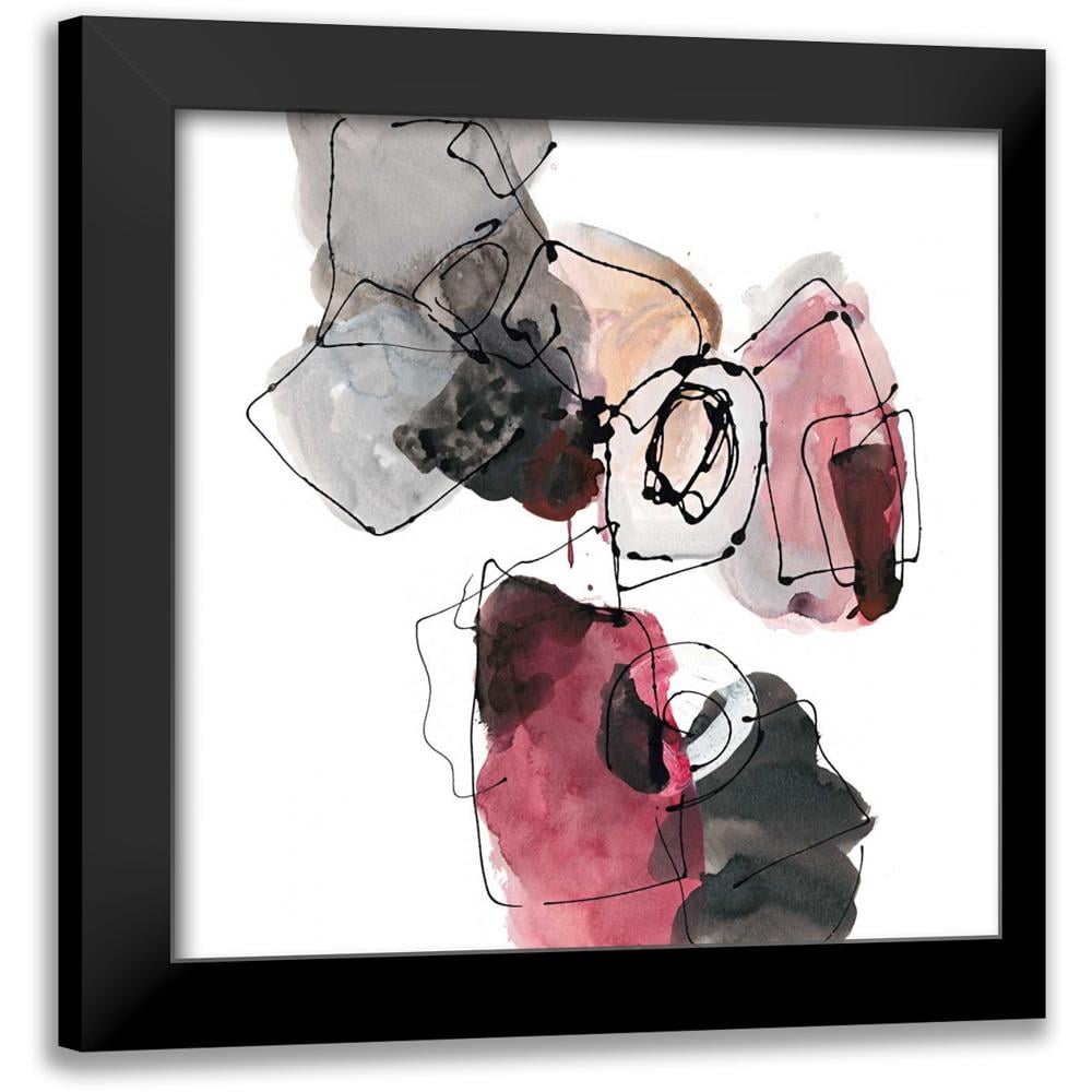 Gold, Lora 20x20 Black Modern Framed Museum Art Print Titled - Gestural ...