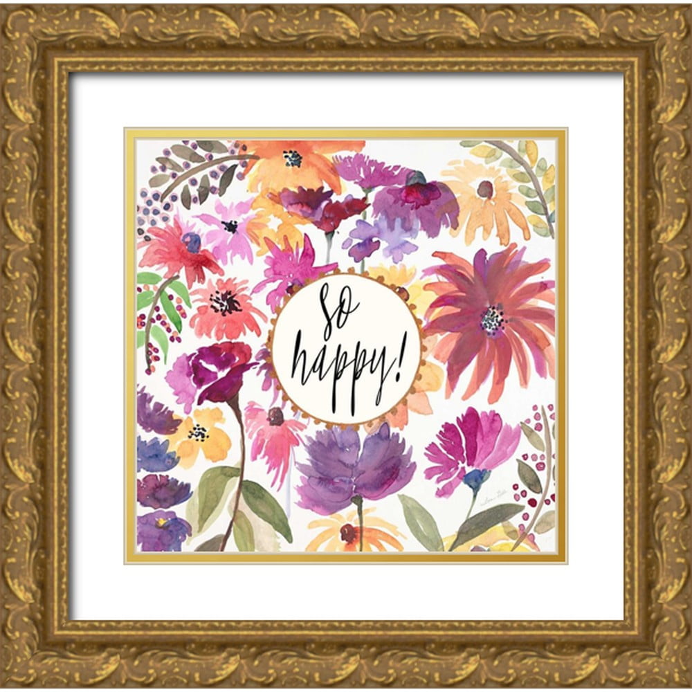 Gold, Lora 20x20 Gold Ornate Wood Framed with Double Matting Museum Art ...