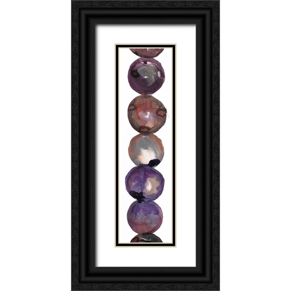 Gold, Lora 7x14 Black Ornate Wood Framed with Double Matting Museum Art ...