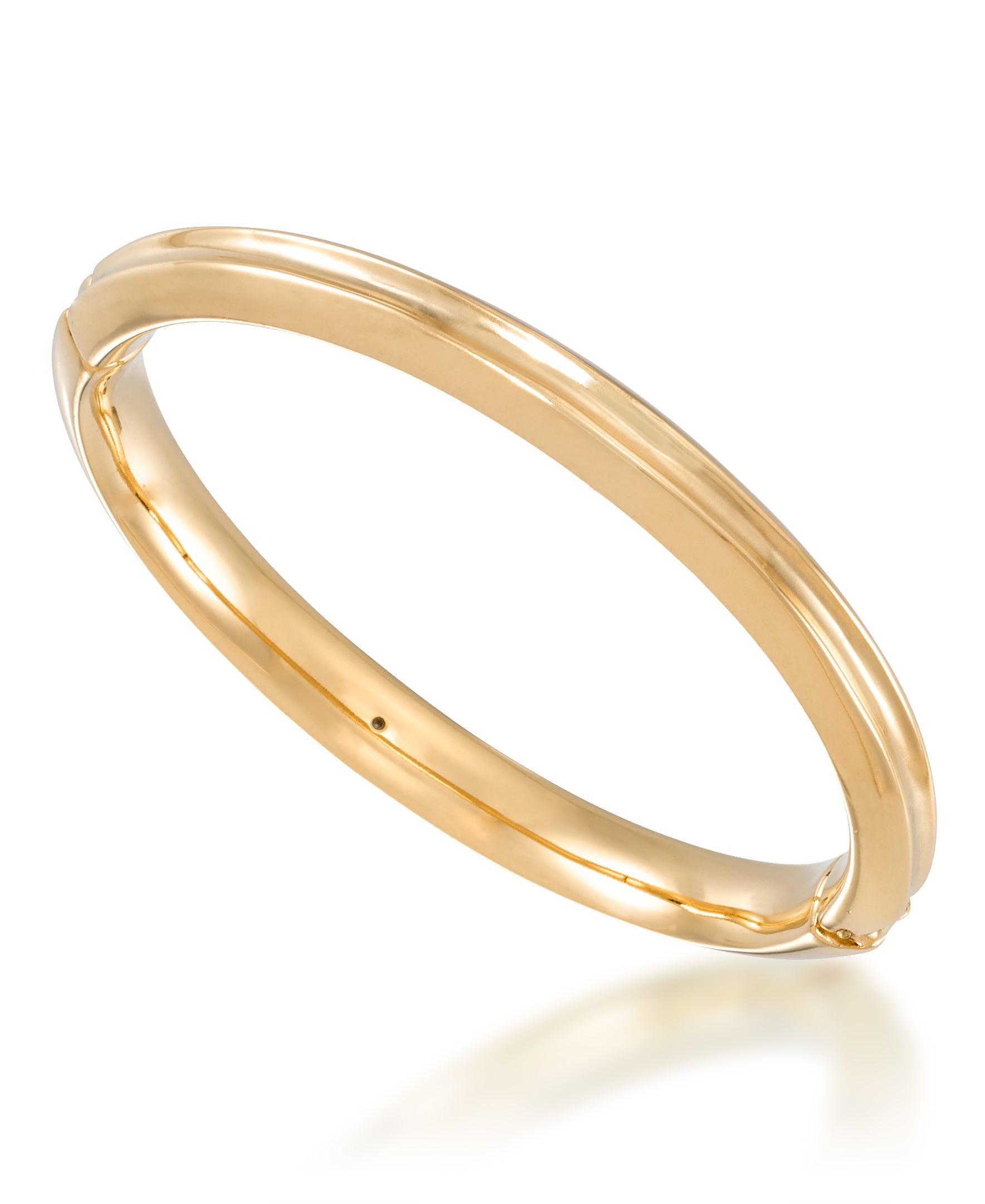 Gold Luxe® 14K Gold Bold High Polished Concave Bangle Bracelet, 7 ...