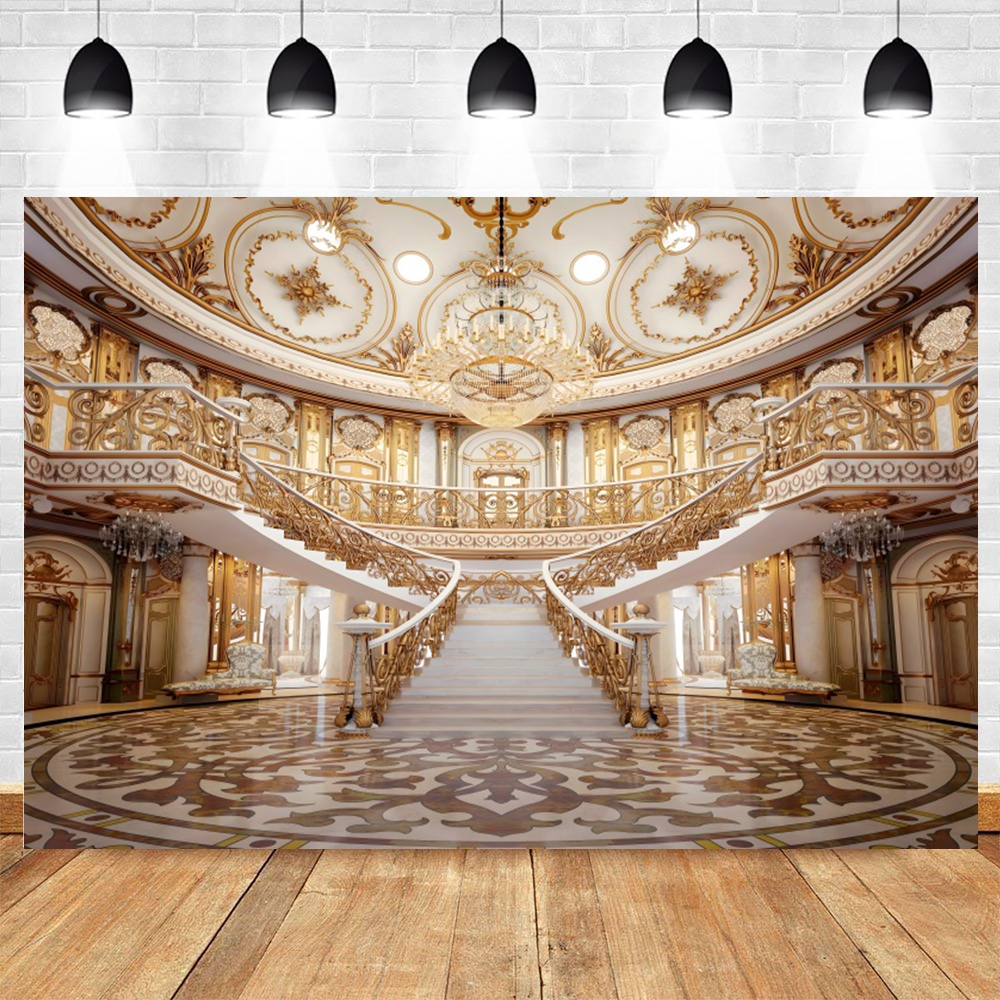 Gold Luxurious Palace Backdrop Old Church European Castle Vintage ...