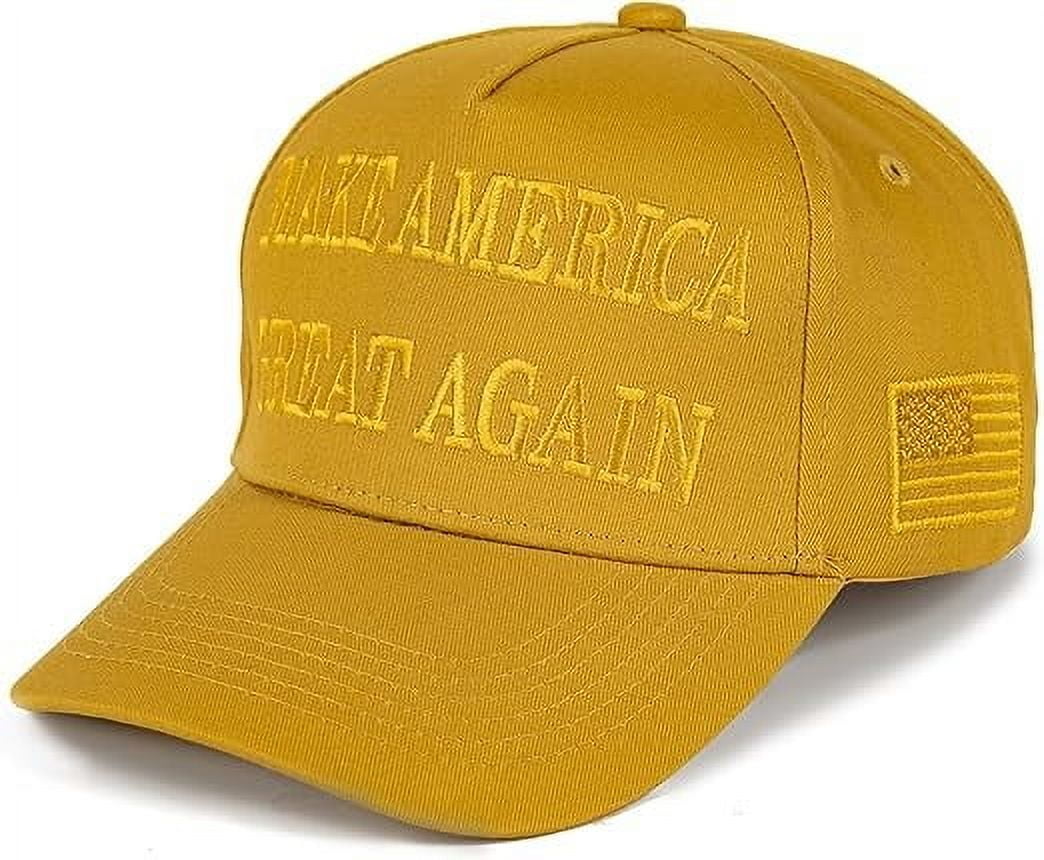 Gold MAGA Hat for Trump Supporters - Musk Inspired Make America Great ...