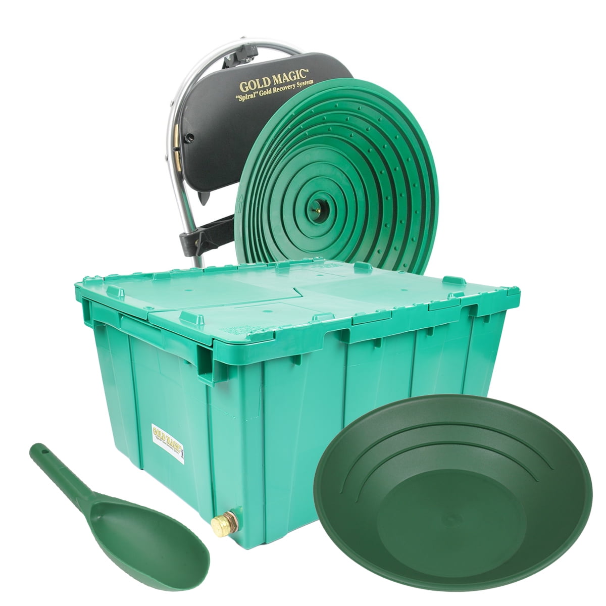 Gold Magic 12-10 Spiral Gold Panning Kit Wheel Prospecting Recovery 12V ...