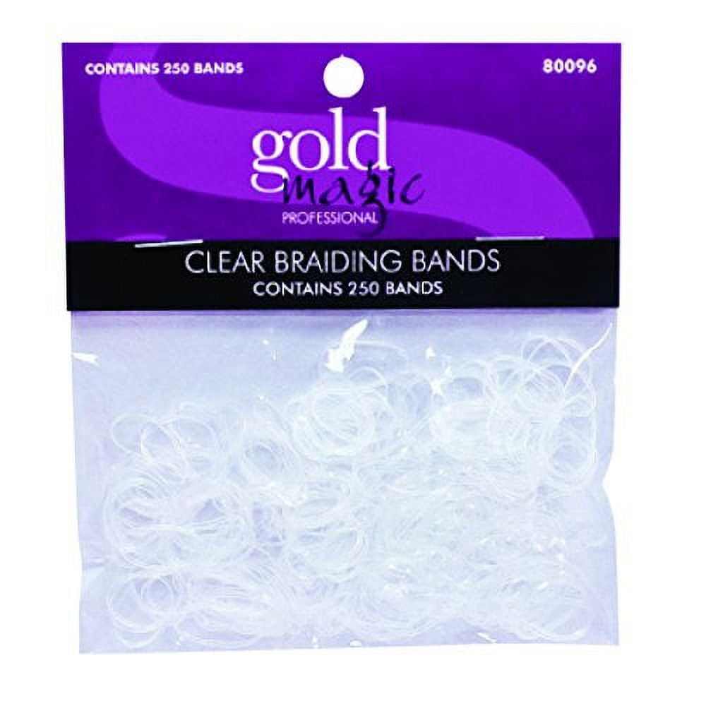 Gold Magic Elastic Braiding Bands, Clear - Walmart.com