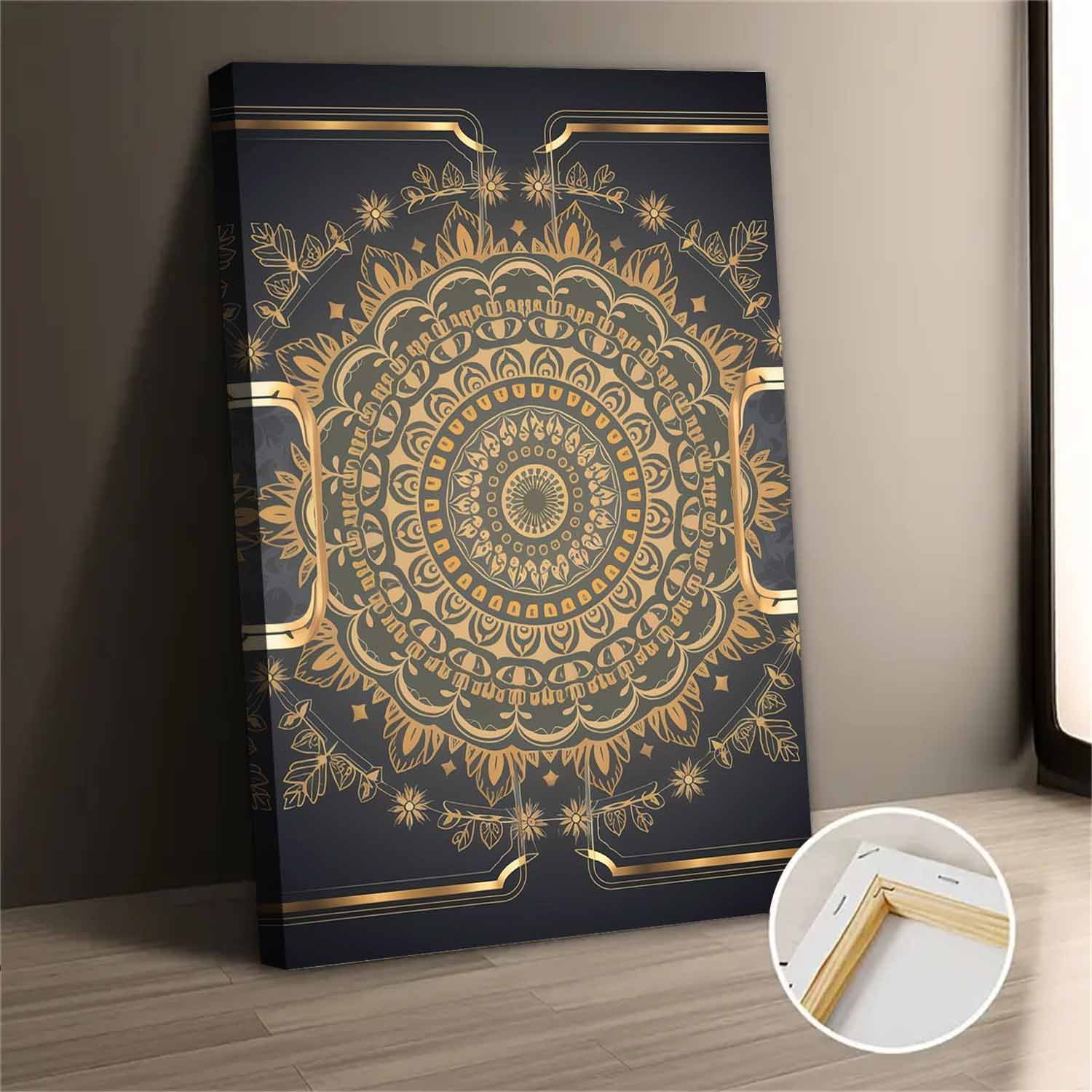 Gold Mandala Canvas Wall Art Print For Bedroom Living Room Decoration ...
