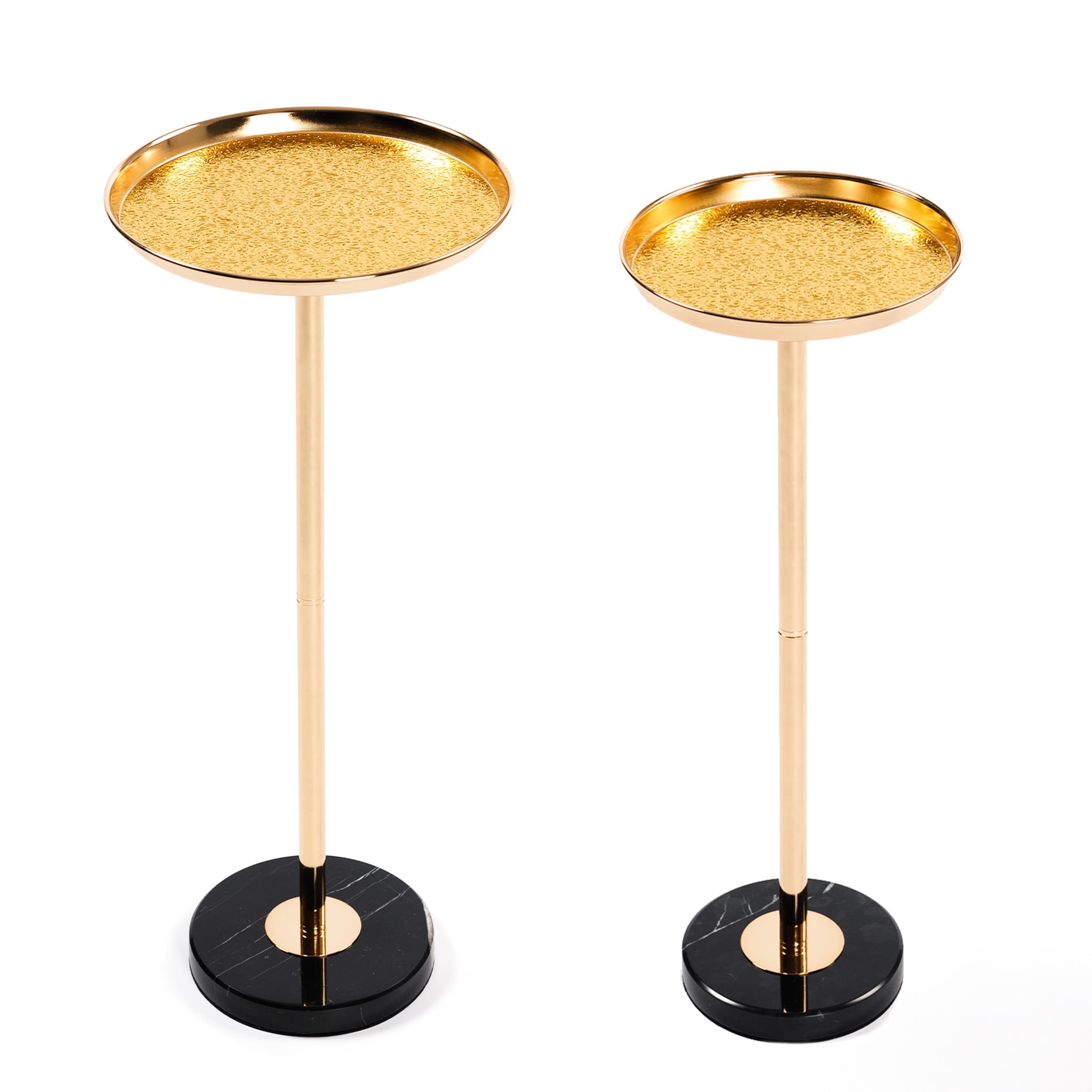 Gold Marble Side Table, Adjustable, Construction 2 Pcs Display Marble ...